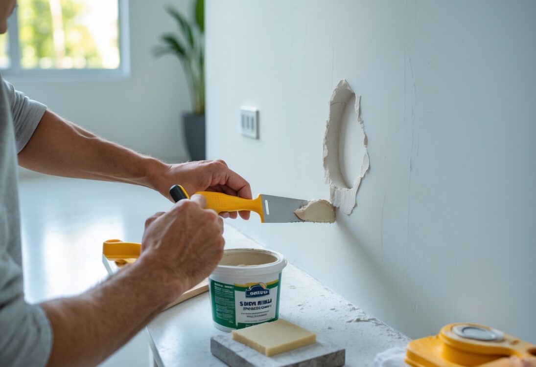 Laga hål i väggen – spackla och fixa själv